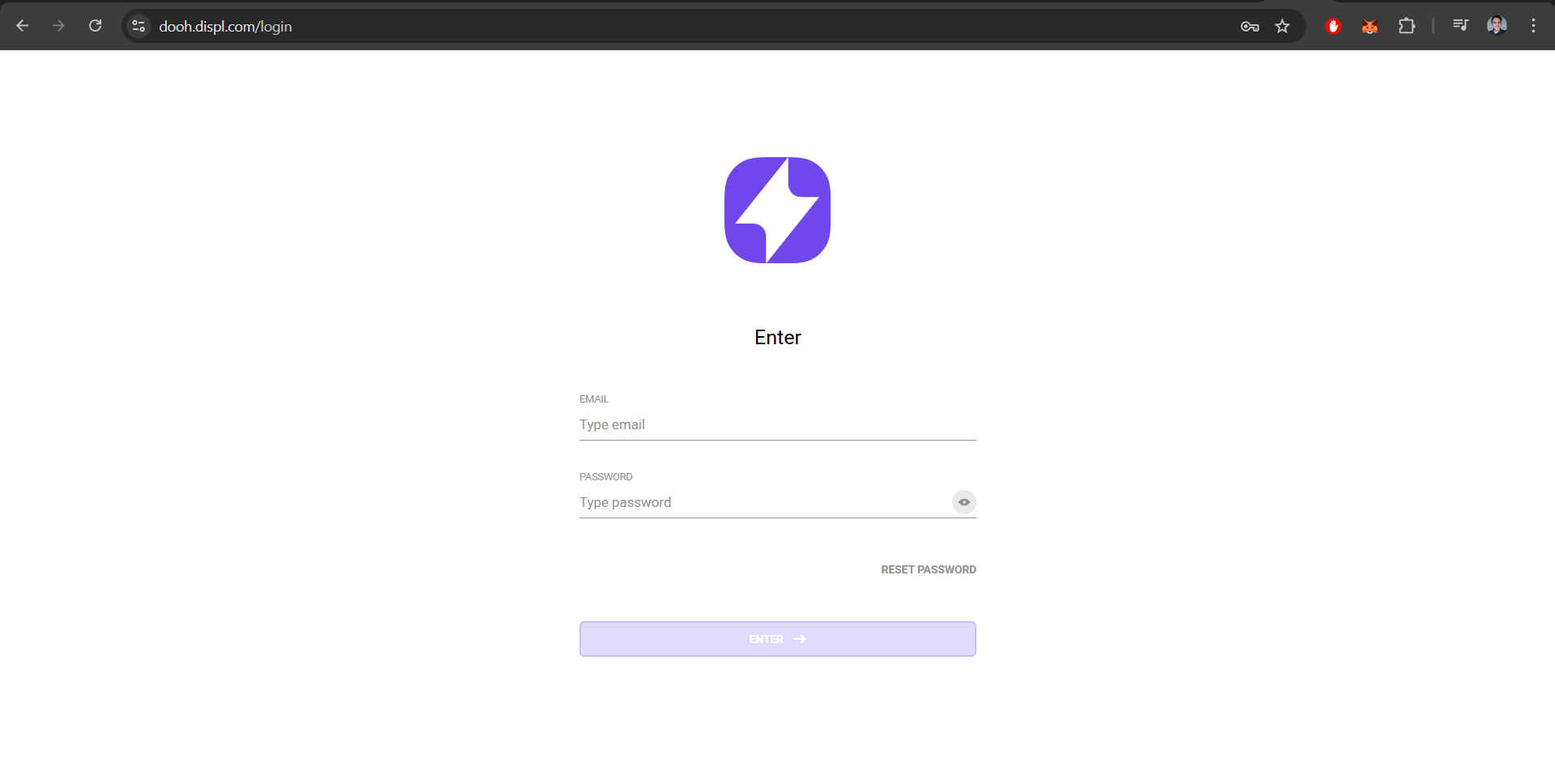 Log in to your DSP platform – Displayforce