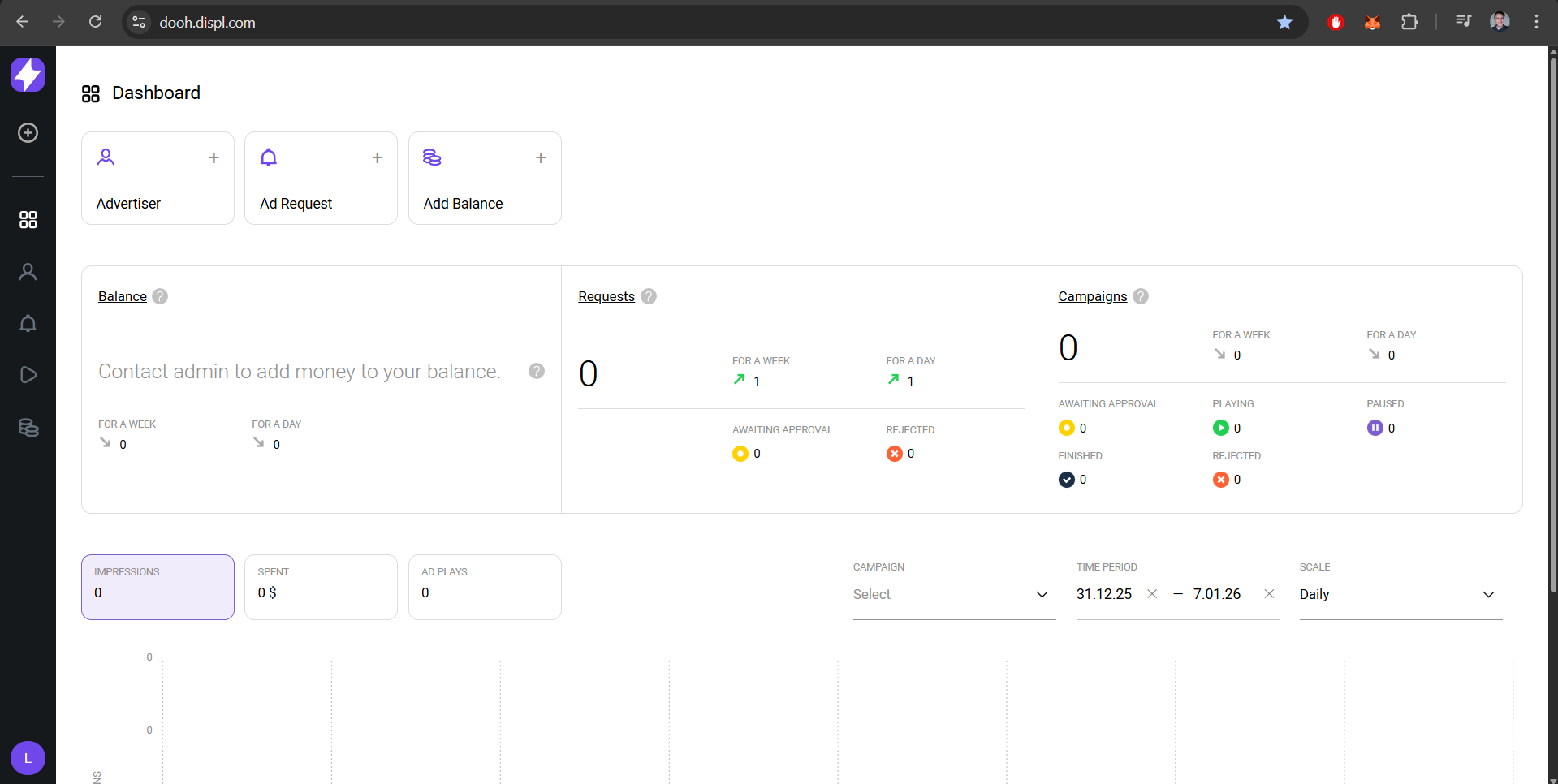 Log in to your DSP platform – Displayforce